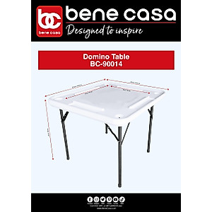 Benecasa Blow Mold Domino Game Table