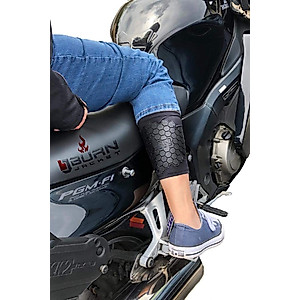 BurnJacket motorcycle exhaust pipe burn protective sleeve leg guard (12.5-16 inch wide fit)