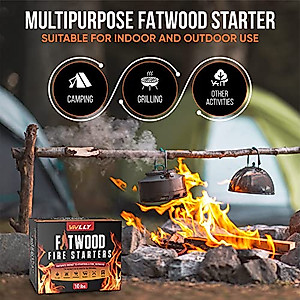 Vivlly 10lb Fatwood Fire Starter Pack – Starter Wood for Fireplace – Small Wood Logs for Campfire Stove, Grilling & Cooking – Firewood Lighter Kindling Sticks – Firepit Burning & Camping Accessories