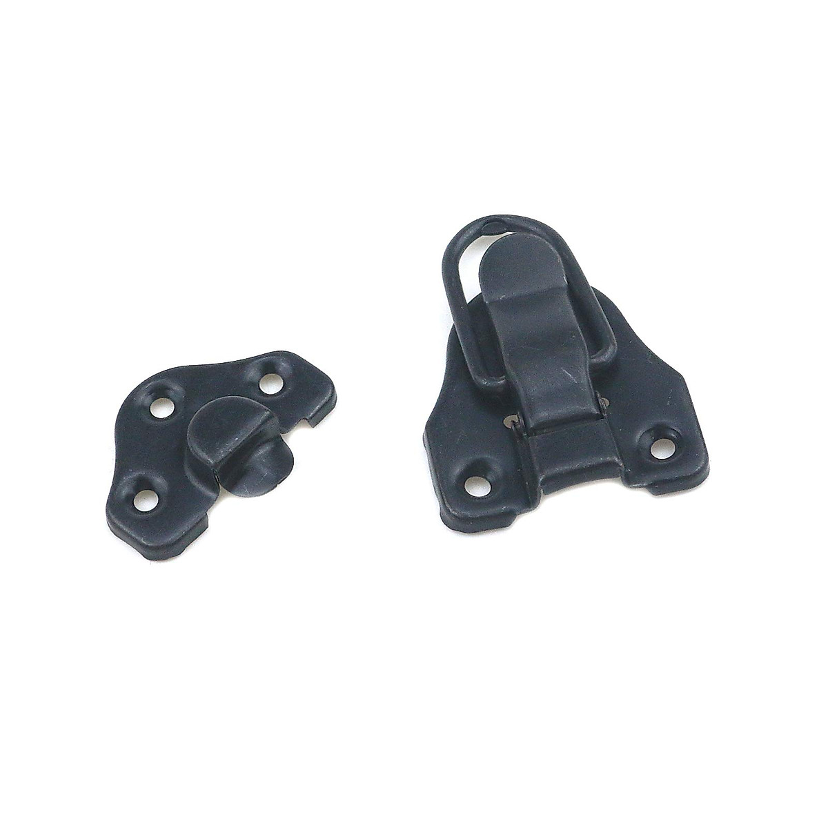 Geesatis 8 Pcs Metal Box Hasp Lock Toggle Latch Catch Decorative Hasp BoxLatch Hasps for Jewelry Wooden Case Boxes, with Mounting Screws, Black