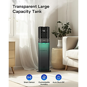 AILINKE Humidifiers for Bedroom, 2.1Gal/8L Top Fill Humidifier Large Room Home with Night Light, Room Ultrasonic Cool Mist Humidifier for Baby Home Adults Plants, Essential Oil Diffuser, Extended Tube