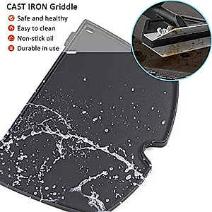 6558 Cast Iron Griddle for Weber Q100 Q120 Q140 Q1000 Q1200 Q1400 Series Gas Grills, 12.6 x 8.6 inch Cooking Plate for weber q1200 liquid propane grill Replacement Parts