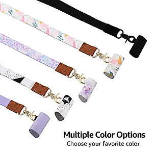 HONZUEN Necklace Lanyard Fits for Most of Pen Devices, Lanyard with Elastic Holder, Anti Lost Lanyard for J-l/V-e/Br-ze/B-u (Light Purple)