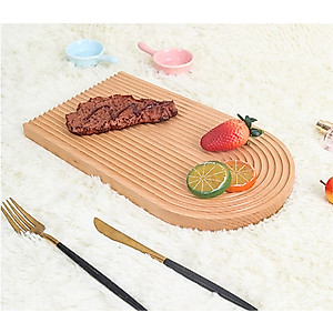 DOKOT Decorative Wood Charcuterie Board, Unique Serving Tray, Wooden Serving Board for Home, Kitchen Decor