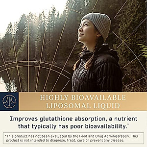 Quicksilver Scientific Liposomal Glutathione - Superior Absorption Oral Glutathione Supplement for Detox & Immune Support - 100 mg of Liquid Glutathione, Gluten Free & Non-GMO (1.7 fl oz)