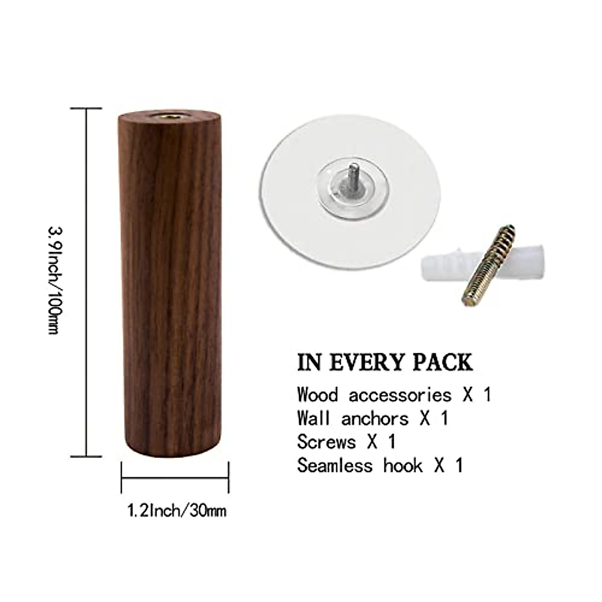 Alaisee Hair Dryer Holder, Wood Wall Mount Holder for Dyson Supersonic Hair Dryer, Walnut