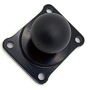 ELD Industrial Metal Constructed Flange Drill Mount for All AMPS Hole Pattern for SiriusXＭ ICOM IC 207 703 706 2730 2800 7000 HAM CB Radio & Garmn ZUMO XT Rugged GPS w/Vibrations Reduce Shock pad