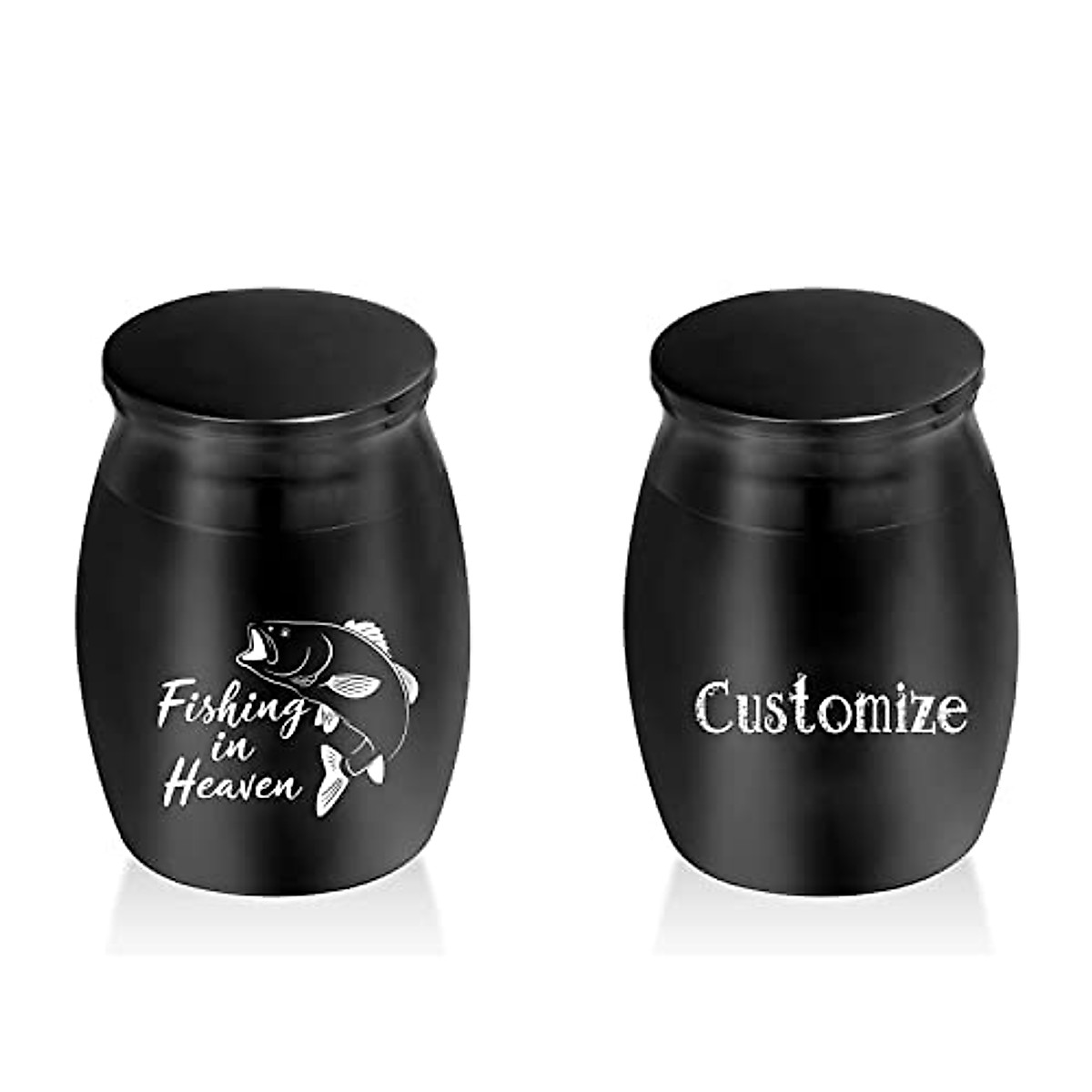 Fishing in Heaven Cremation Urns for Ashes Small Urns for Human Ashes Keepsake Decorative Urns Sharing Funeral Urn for Adult Dog Cat Ashes (Customizable)