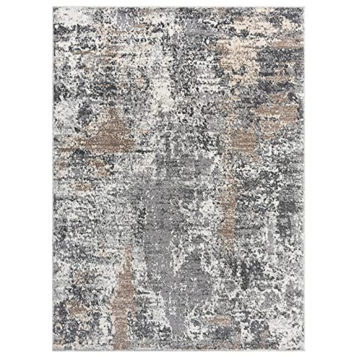 LUXE WEAVERS Euston Collection 7679 Grey 5x7 Abstract Area Rug