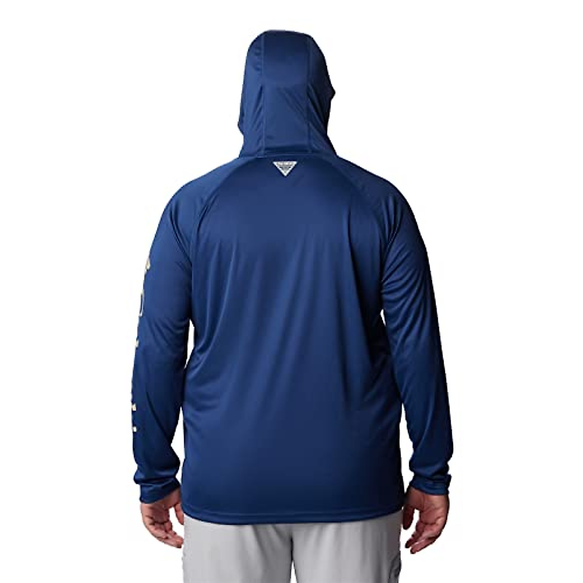 Columbia Men's Terminal Tackle Hoodie, Carbon/Ancient Fossil Logo, Large