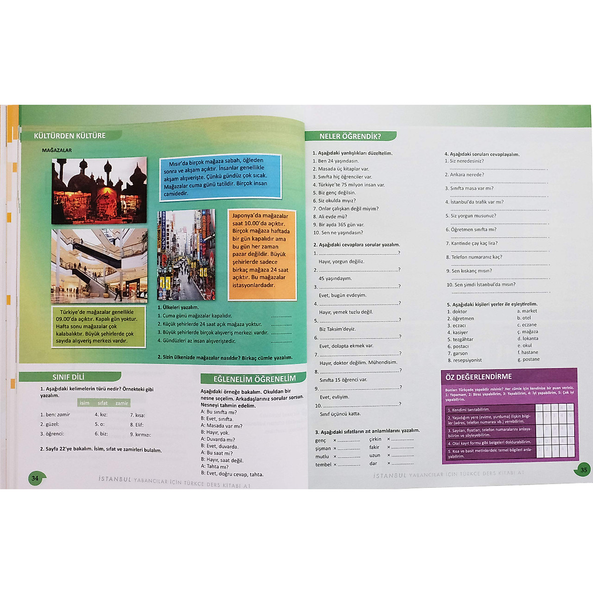 Istanbul A1 Turkish Language Course Book Set Beginner Level with Workbook