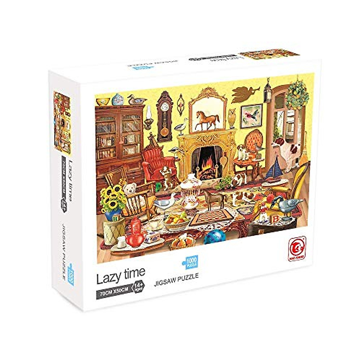 Jigsaw Puzzles 1000 Pieces for Adults Kids,Lazy Living Room Time Puzzles Animal Cartoon Puzzle Modern Home Decor Fum Games Toys Gift