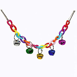 Yibager 10 Packs Bird Swing Toys wtih Bells Natural Parrot Chewing Toys Bird Cage Hanging Toys Suitable for Small Parakeet Cockatiel