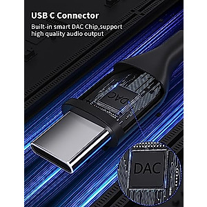 ACAGET USB C to 3.5mm Audio Adapter, 3 Pack USB Type C to AUX Dongle Cable 3.5mm Headphone Jack Converter for Samsung Galaxy A54 A53 S23 FE S22 S21 Ultra USB C Earbuds Adapter for iPhone 15 Pro Max