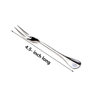 HAZOULEN Small Stainless Steel Forks for Cocktail Appetizer Dessert Party, 12 Pack