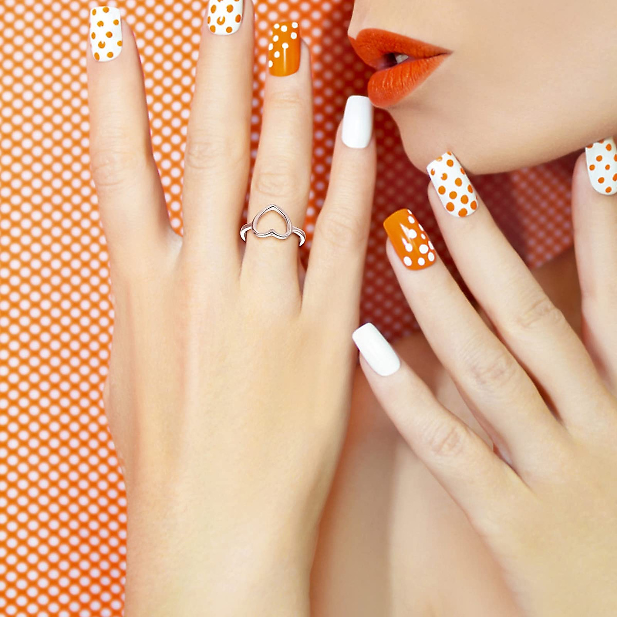 Fashion Heart Shaped Ring for Women Minimalist Design Wedding Rings for Bride Engagement Rings (Rose Gold, 5)