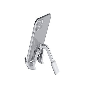Octoo Litestand Mini, Cell Phone Stand, Phone Dock: Cradle, Holder, Stand for Office Desk - Silver