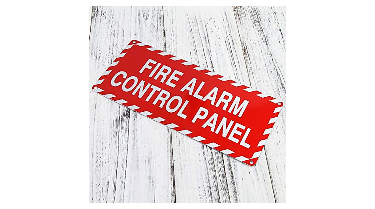 UV Protected Fire Alarm Control Panel Sign - Durable & Reflective