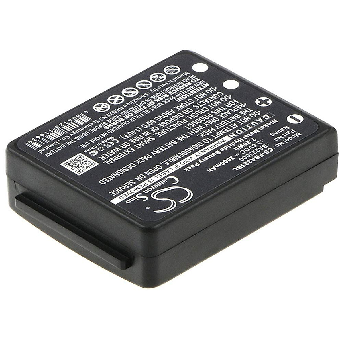 Replacement Battery for HBC Radiomatic Quadrix Keynote Patrol D Micron 4 Micron 5 Micron 6 Crane Remote Control, fits Part no BA223000 BA223030 FUB6