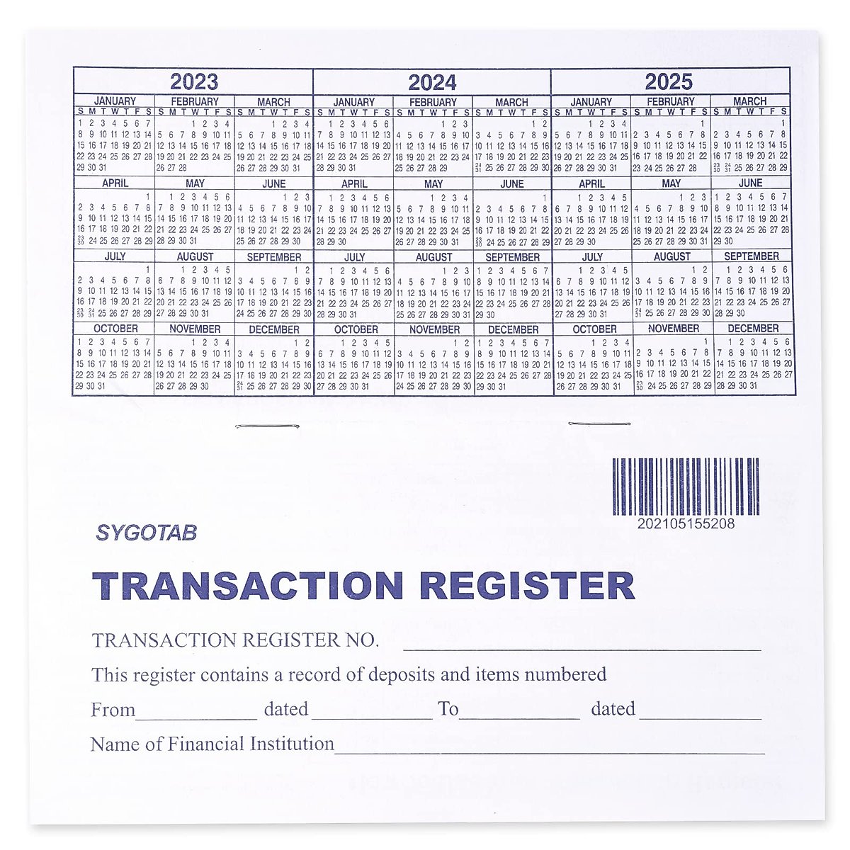6PCS Check registers for Personal Checkbook, Upgrade Checkbook Register and transactions Ledgers.