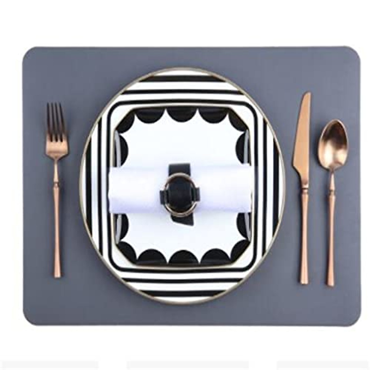 WFHTU Square Cutlery Set Kitchen Catering Utensils Bone Plate Bowl Plate Restaurant Combination