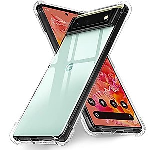 Ferilinso Designed for Google Pixel 6 5G Case, Shockproof Protective Phone Case Slim Cover, Military Grade Protection, 10X Anti-Yellowing,Clear