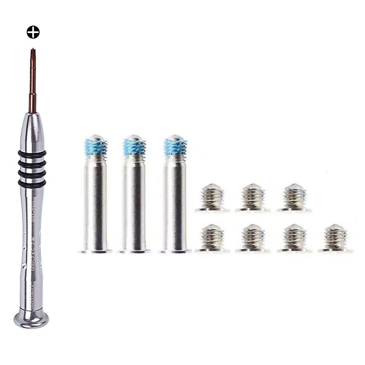 TWYZONE Set of 10pcs Repair Replacement Screws +1pcs 1.5 Phillips Head Screwdriver for Unibody MacBook Pro A1278 A1286 A1297 13" 15" 17" Bottom Case (Not for Retina Display)