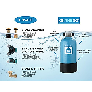 On The Go OTG4-DBLSOFT-Portable 16,000 Grain RV Water Softener (NOT made in China, assembled by U.S. Workers in Indiana)
