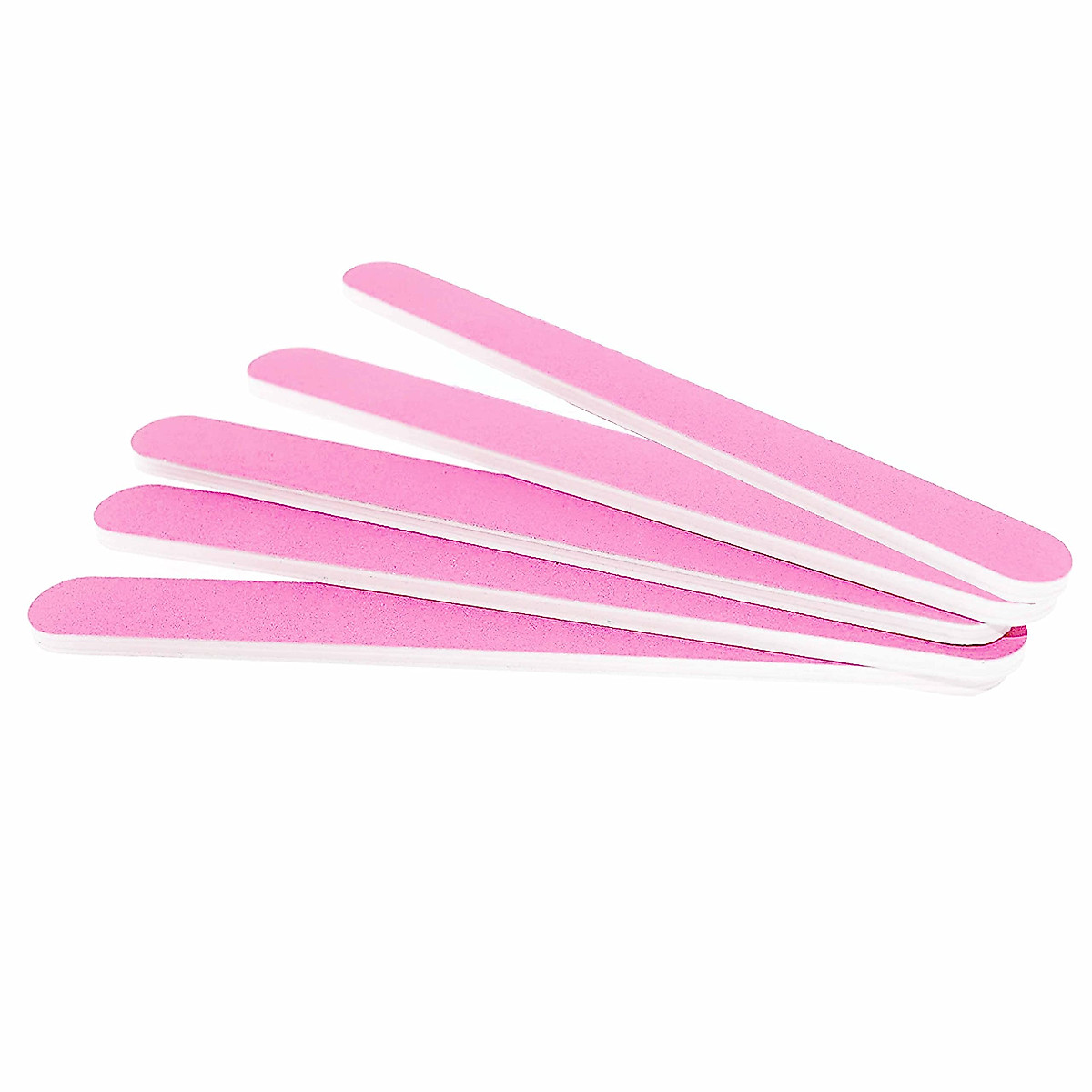 6 Pro Double Sided Emery Boards Manicure Nail File 280 320 Grit Salon Tool Pink