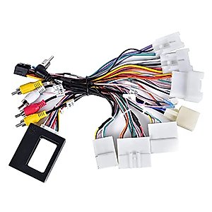 UNITOPSCI Radio Wire Harness for Toyota Corolla high-end Special Power Cord with canbus Protocol Box Power/Speaker Connector/Wire Harness for Aftermarket Stereo Installation with Color Coded Wires