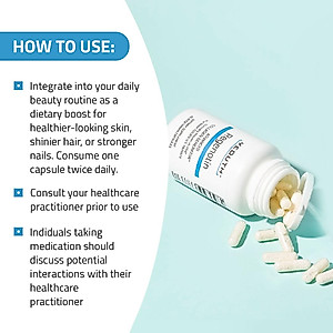 YEOUTH Regenotin Collagen Support for Skin, Nails, Hair, and Joints, Vegetarian Dietary Supplements for Men and Women, 60 Capsules