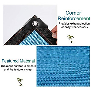 LXLA Balcony Privacy Screen Sunblock Cover, Weather-Resistant UV Protection Balcony Shade Cover with Black Edge and Grommets (Size : 4m x 5m)