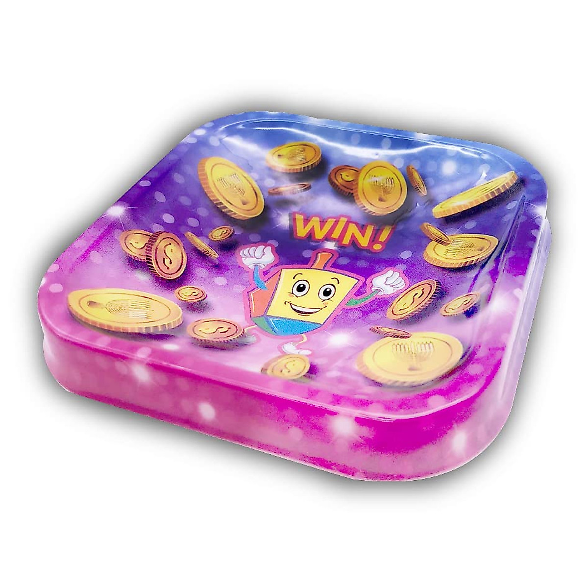 Hanukkah Dreidels - Multi Colored Pattern Print Wooden Dreidel - 10 Pack Medium