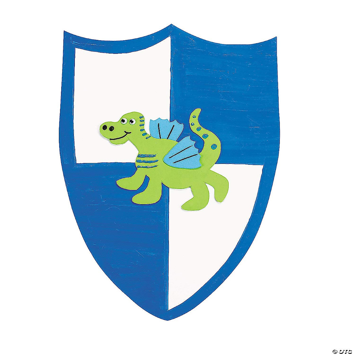 Fun Express DIY Shield Kit for Kids - Set of 12 Cardboard Shields - VBS Vacation Bible School Supplies/Decor - Link Party, Knight Crafts and Play Castle Activities