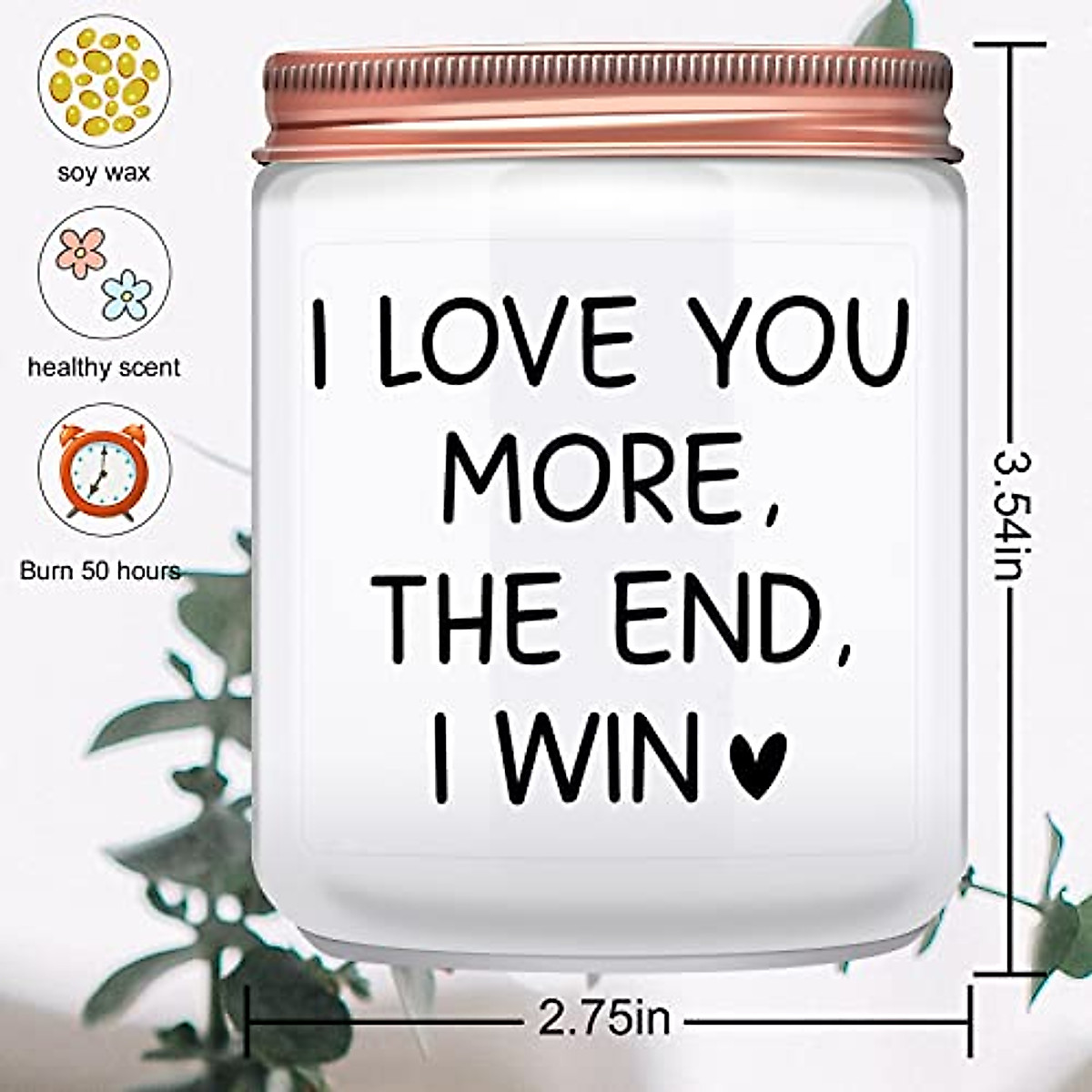 Romantic Gifts for Her, Him- Birthday Gifts for Girlfriend, Boyfriend, Women, Daughter, Mom- I Love You- Funny Valentines Day, Anniversary, Christmas Gift- Lavender Candles(7oz)