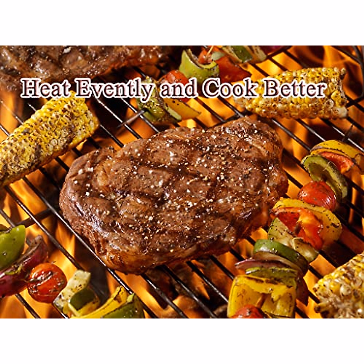 QuliMetal 304 9MM Stainless Steel Cooking Grates Replacement Parts for Weber Summit 600 Series Summit E/S 640 650 660 670 Gas Grills with a Smoker Box - Set of 3