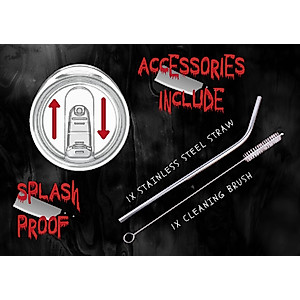 Onebttl True Crime Gifts for Women, Crime Scene Merchandise Cups, Mugs for Crime Show Lovers, 20Oz Stainless Steel Travel Tumbler, White, Queen