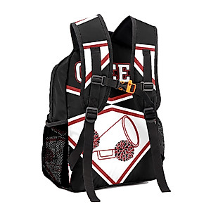 Zaaprint Personalized Halloween Cheer Cheerleaders Waterproof Backpack with Name Text for Women Men Gift