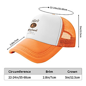 GooEyy Funny Trucker Hat for Adult, Adjustable Washable Baseball Cap, Fishing Hats Funny Gifts for Men and Women Orange One Size