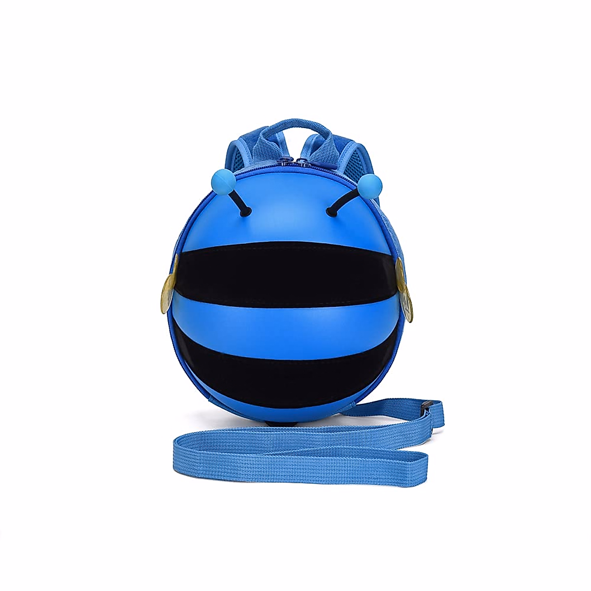 Baby Backpack with Leash for Toddler,Small Bee Backpack for kids,Anti Lost Bag (Blue)