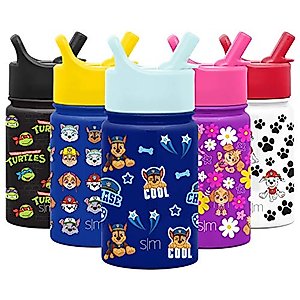 Simple Modern Paw Patrol Kids Water Bottle with Straw Insulated Stainless Steel Toddler Cup for Boys, Girls, School | Summit Collection | 10oz, Chase on the Case