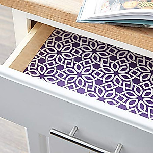 Home Basics Self Adhesive Shelf Liner, 2 Pack (Blossom Purple)