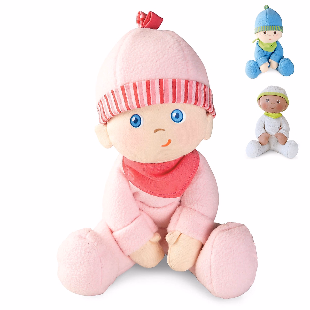 HABA Doll Snug Up Luisa 8" My First Baby Doll, Machine Washable & Safe for Birth & Up, Newborn Toys