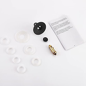 KES Bathroom Sink Stopper Black, Universal Pop Up Drain Stopper for 1.12~1.83" Bathroom Sink, Brass Bathroom Sink Stopper Replacement, S1000-BK