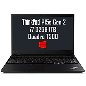 2023 Lenovo ThinkPad P15s Gen 2 15.6" FHD (Intel i7-1165G7, 32GB RAM, 1TB PCIe SSD, T500 Graphics) Mobile Workstation Laptop, Backlit, Fingerprint, 2 x Thunderbolt 4, 3-Year Warranty, Win 10 / 11 Pro