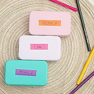 Phomemo D30 Label Maker Tape, Black on Lavender, White, Pink Sticker Thermal Paper, Long Self-Adhesive Label Tape, 15mm x 6m (1/2"x2361/8") Continuous Paper, 3 Roll