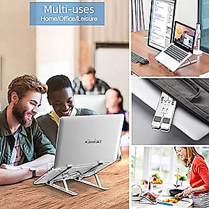 Xtree Laptop Stand,Laptop Holder Riser Computer Stand,Aluminum 7Angles Adjustable Ergonomic Non-Slip Ventilated Desktop Holder, Compatible with MacBook Air Pro, Dell XPS, Lenovo More 10-15.6” Laptops