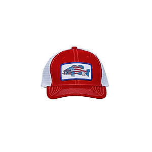 Realtree AmeriBass Adjustable Trucker Hat (Red)