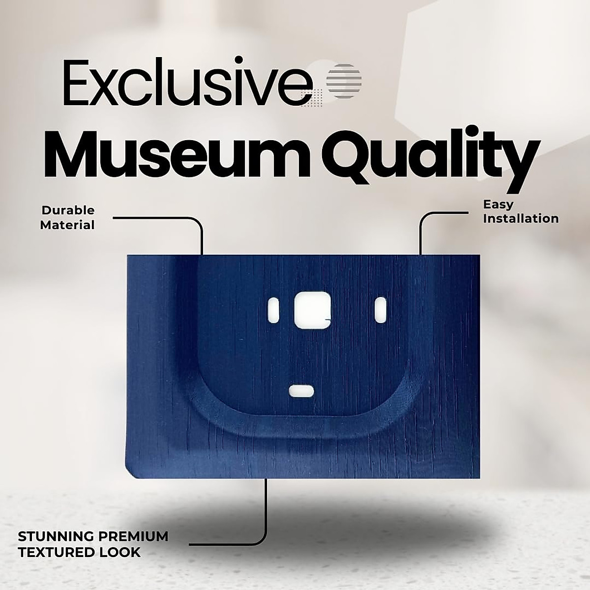 Blue Shimmer Square Wall Plate for Ecobee Smart Thermostat Enhanced and Premium Cover Trim Backplate