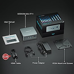 GEEKOM Mini PC Mini IT11, 11th Intel Core i7-11390H (up to 5.00 GHz), 32GB DDR4 RAM 2TB M.2 SSD, Windows 11 Pro Mini Computers NUC 11, USB4.0/8K UHD/WiFi 6/BT5.2, Home/Office Mini Desktop Computer